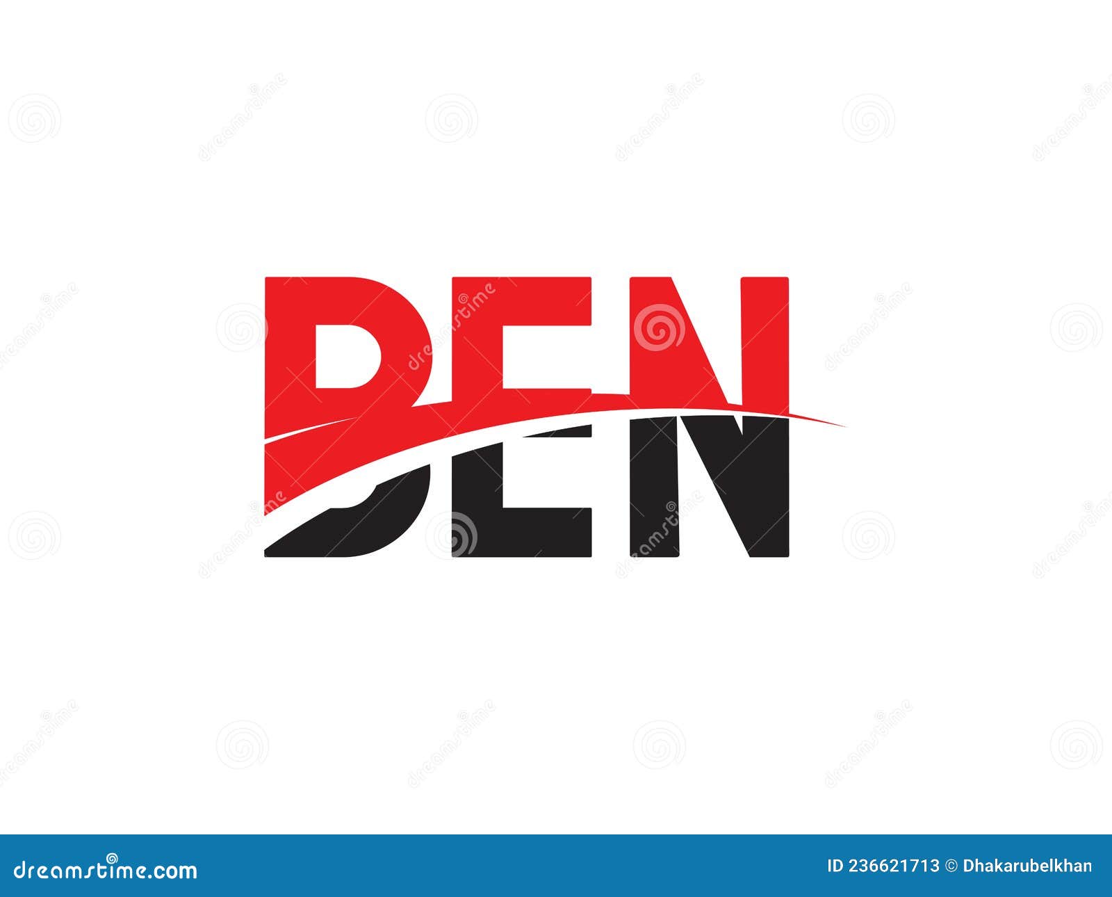 BEN Letter Initial Logo Design Vector Illustration Stock Vector ...