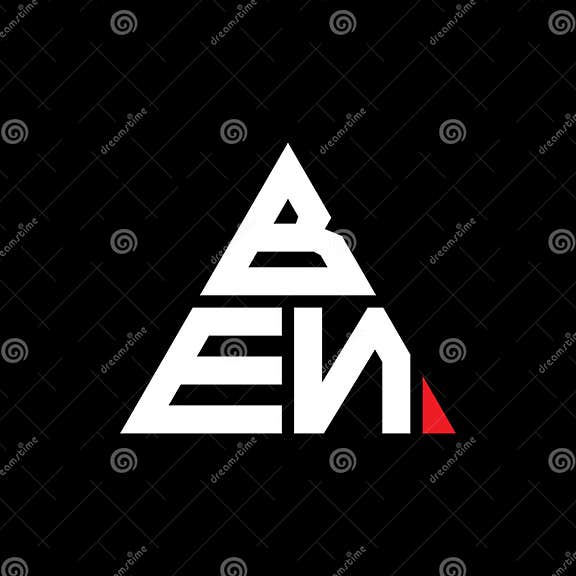 BEN Triangle Letter Logo Design with Triangle Shape. BEN Triangle Logo ...