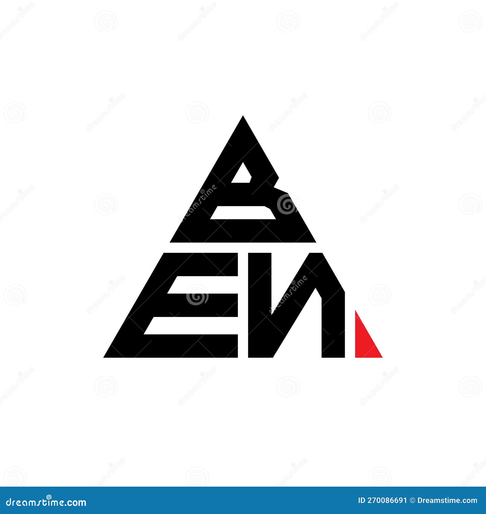BEN Triangle Letter Logo Design with Triangle Shape. BEN Triangle Logo ...