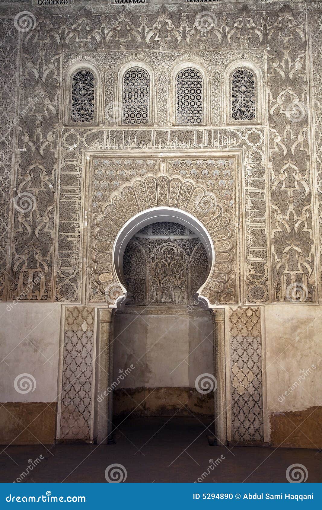 Ben Youssef Madrassa stock photo. Image of moslem, intricate - 5294890