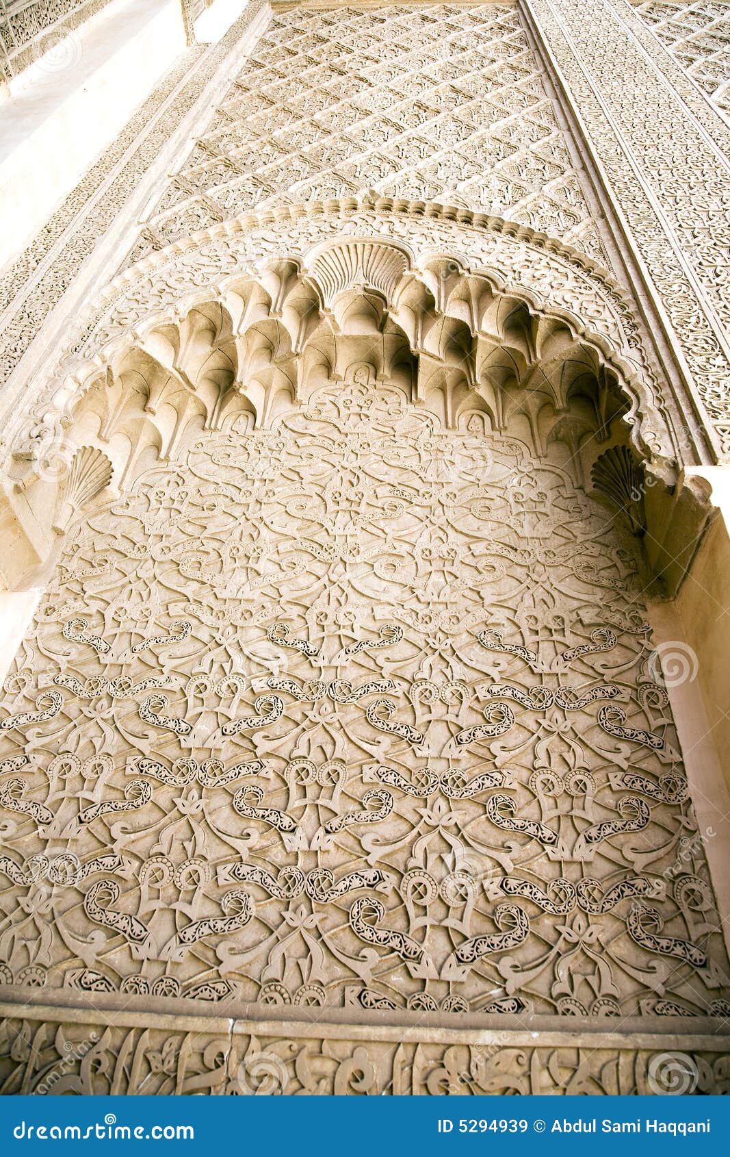 Ben Youssef Madrassa stock image. Image of carving, design - 5294939