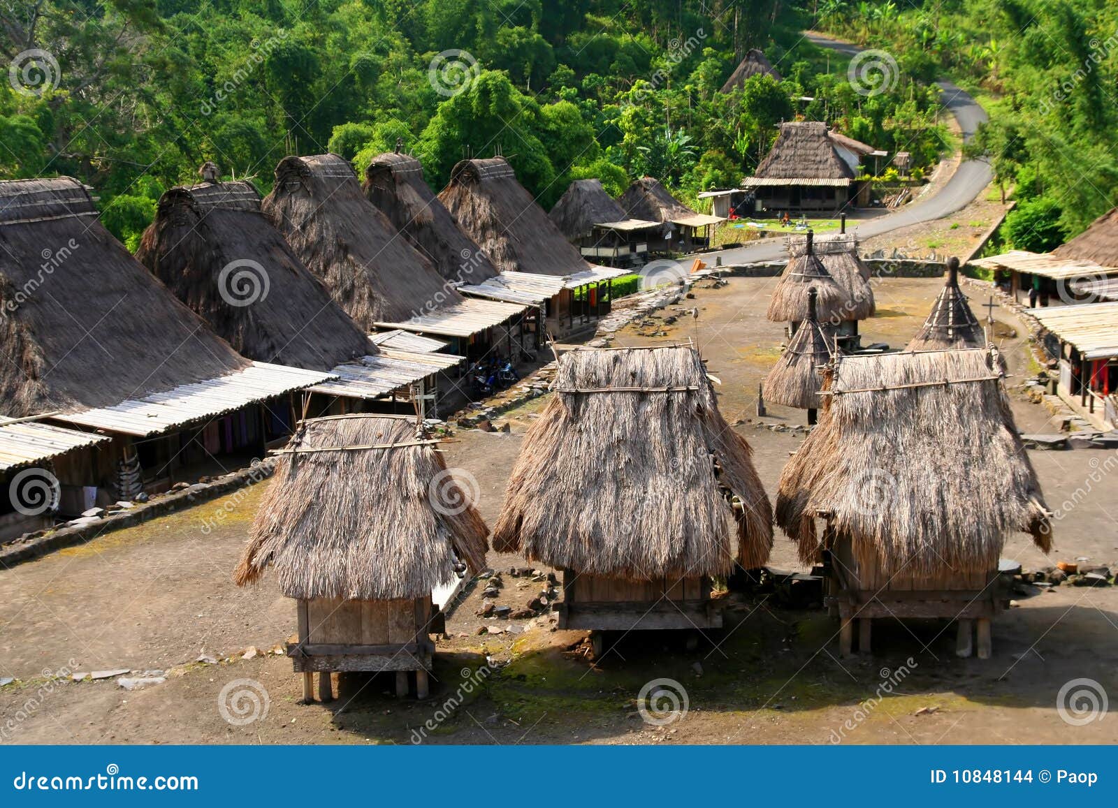Bena Village stock photo. Image of courtyard, asian, bena - 10848144