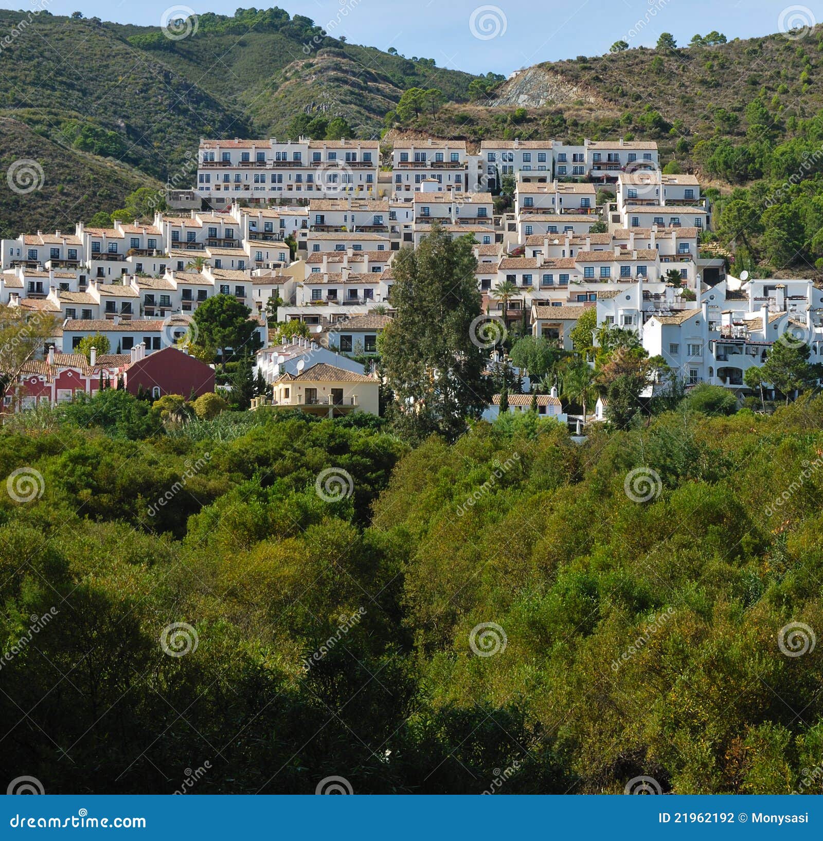 Benahavis view stock photo. Image of houses, panorama - 21962192