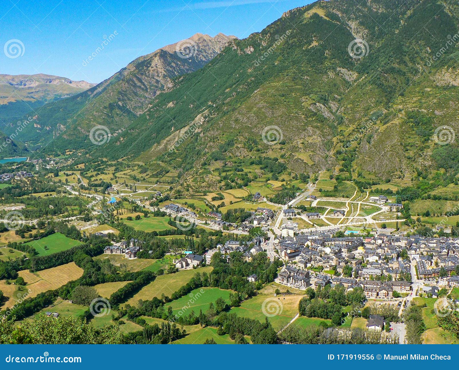 Benasque is the Main Town in the Benasque Valley Stock Photo - Image of ...