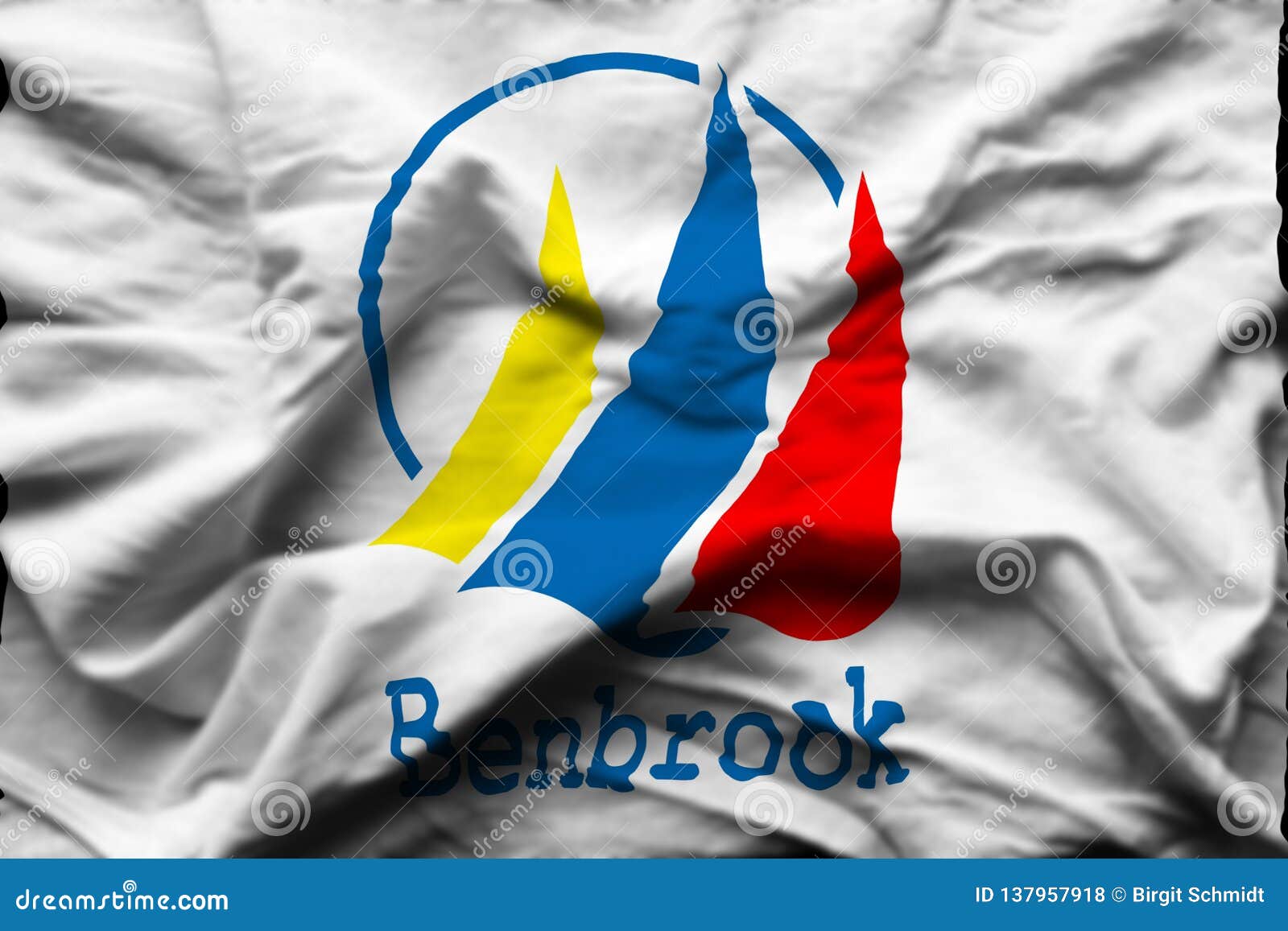 Benbrook Realistic Flag Illustration. Stock Illustration - Illustration ...