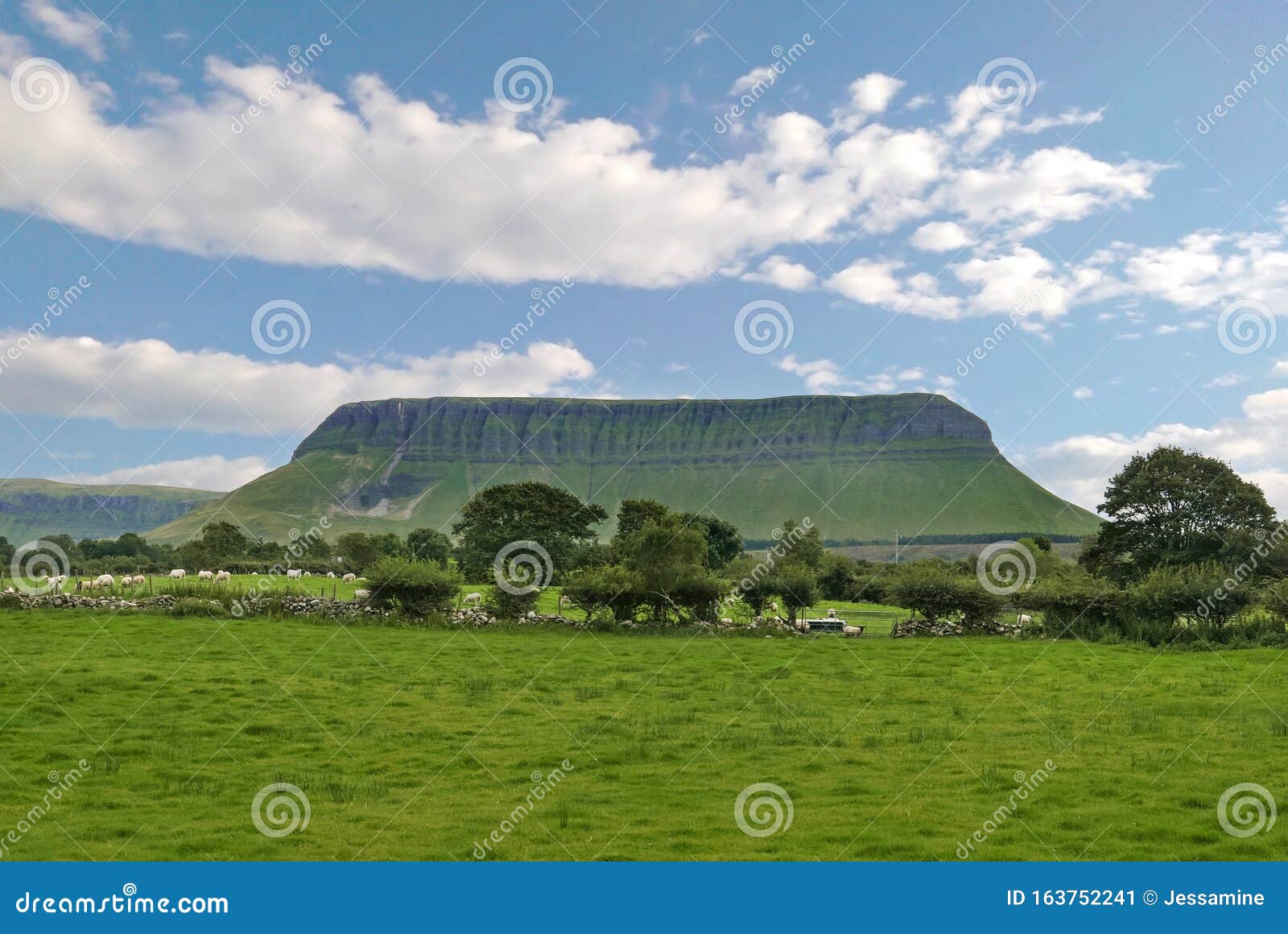 Benbulben Mountain in Ireland Stock Image - Image of rock, northwest ...