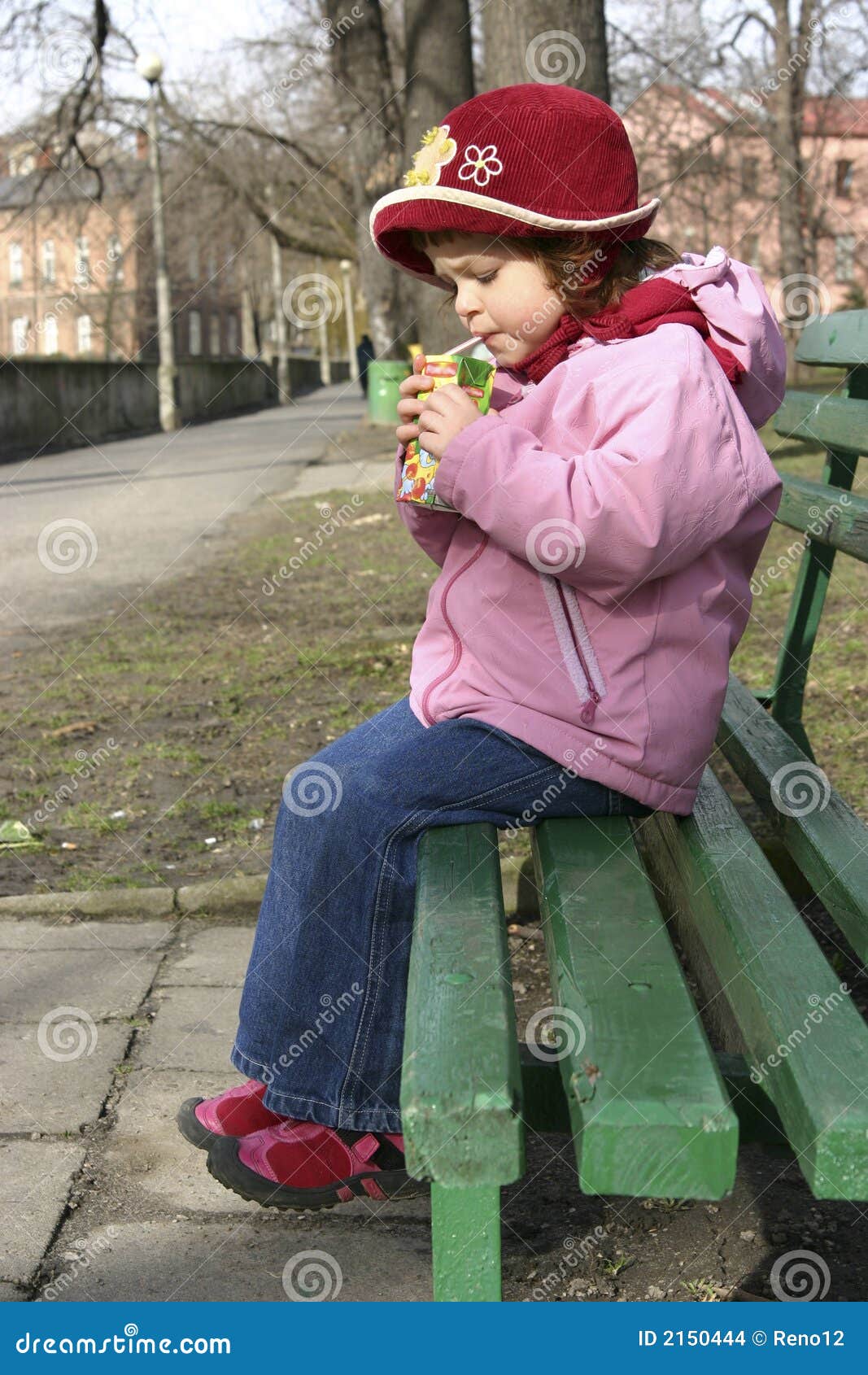 On a bench stock photo. Image of childhood, leisure, autumn - 2150444