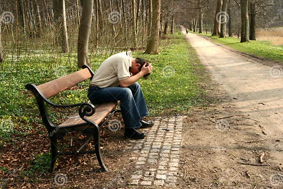Bench stock photo. Image of streets, head, problems, stones - 995904