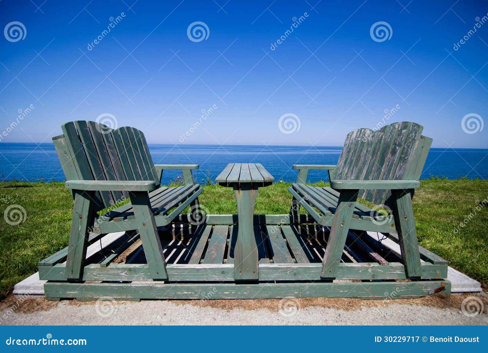Bench by the sea stock image. Image of france, swing - 30229717