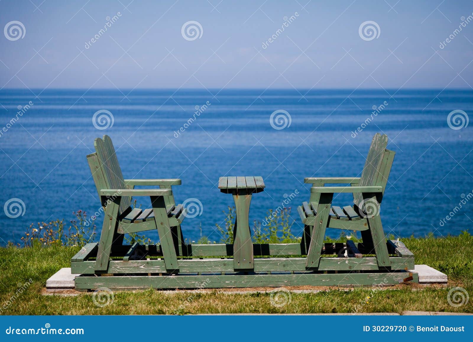 Bench by the sea stock photo. Image of coastal, europe - 30229720