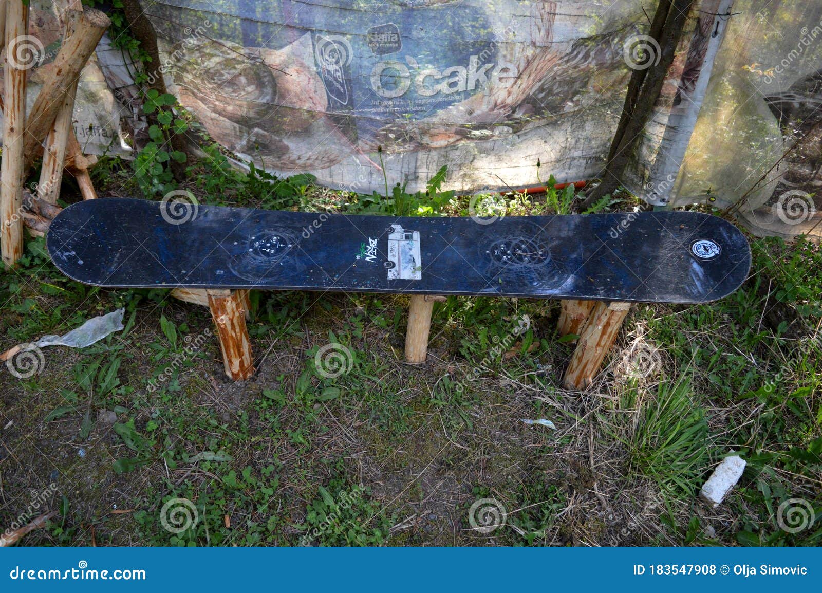 Bench from the board stock photo. Image of plant, board - 183547908