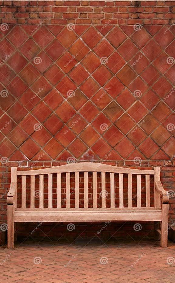 Bench by Brick Wall stock image. Image of solitary, seating - 5091213
