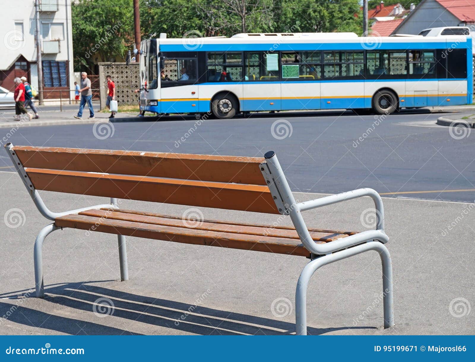 Bench at the bus terminal stock image. Image of bench - 95199671