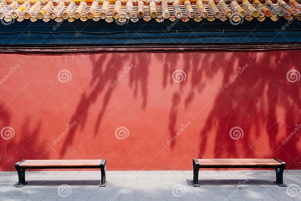 Bench in the Forbidden City Stock Photo - Image of architecture ...