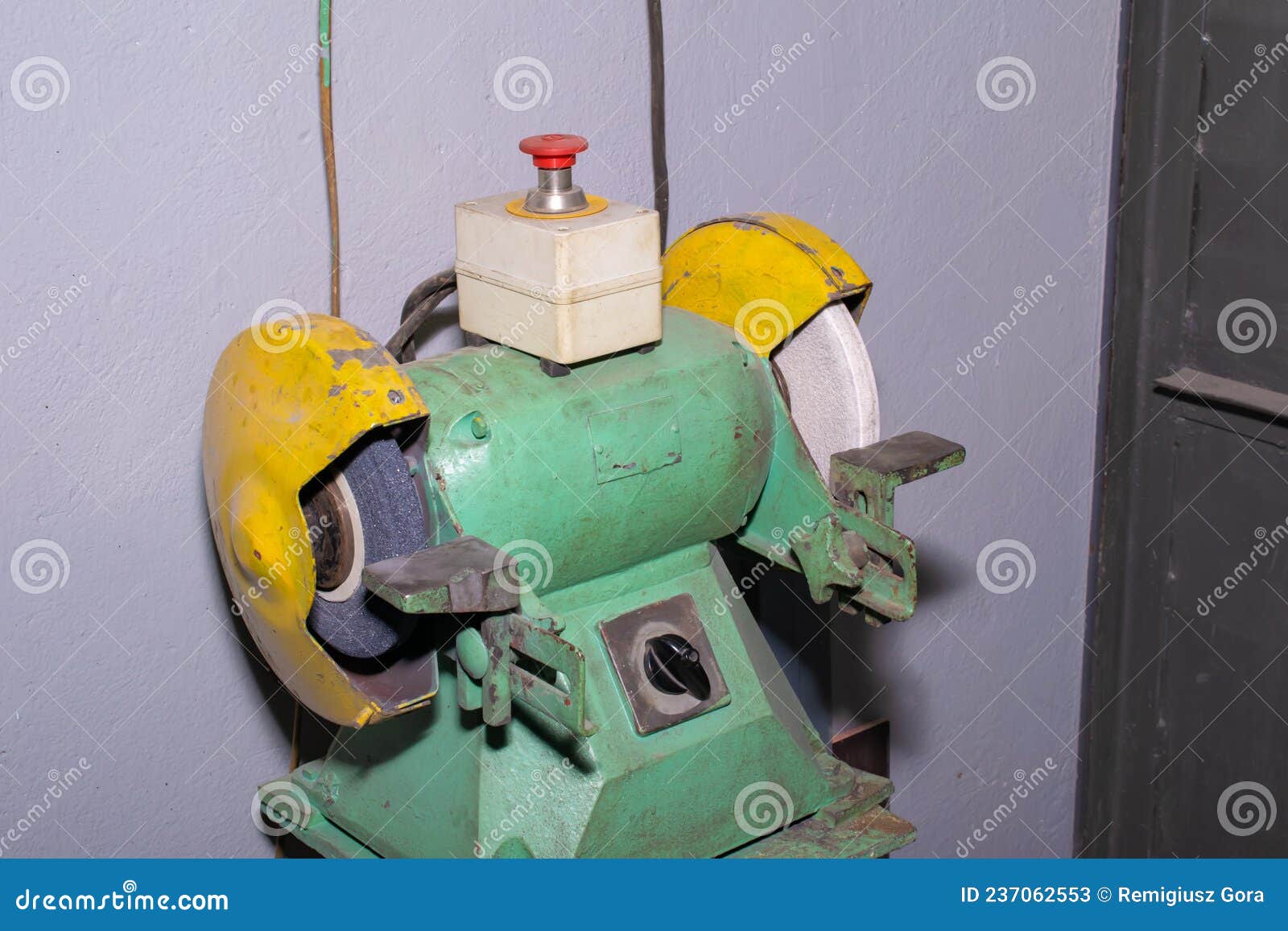 Bench Grinder, Mechanical Workshop Equipment Stock Image - Image of ...