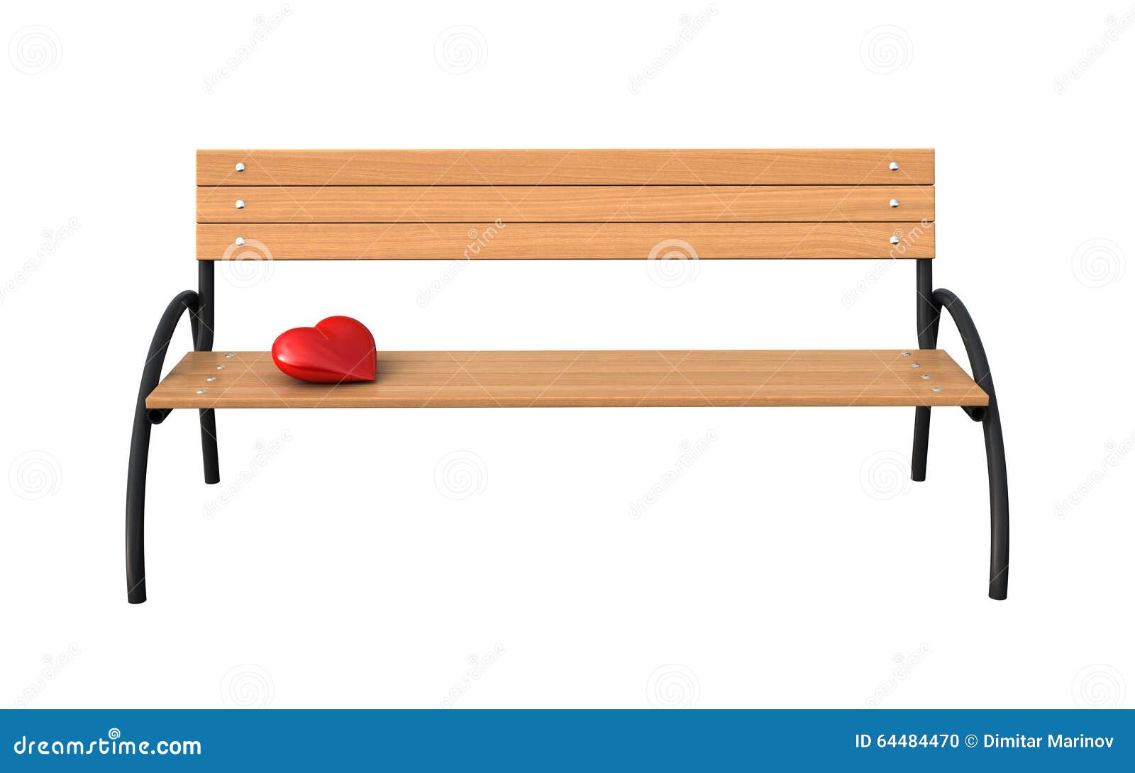 Bench and heart stock illustration. Illustration of valentine - 64484470