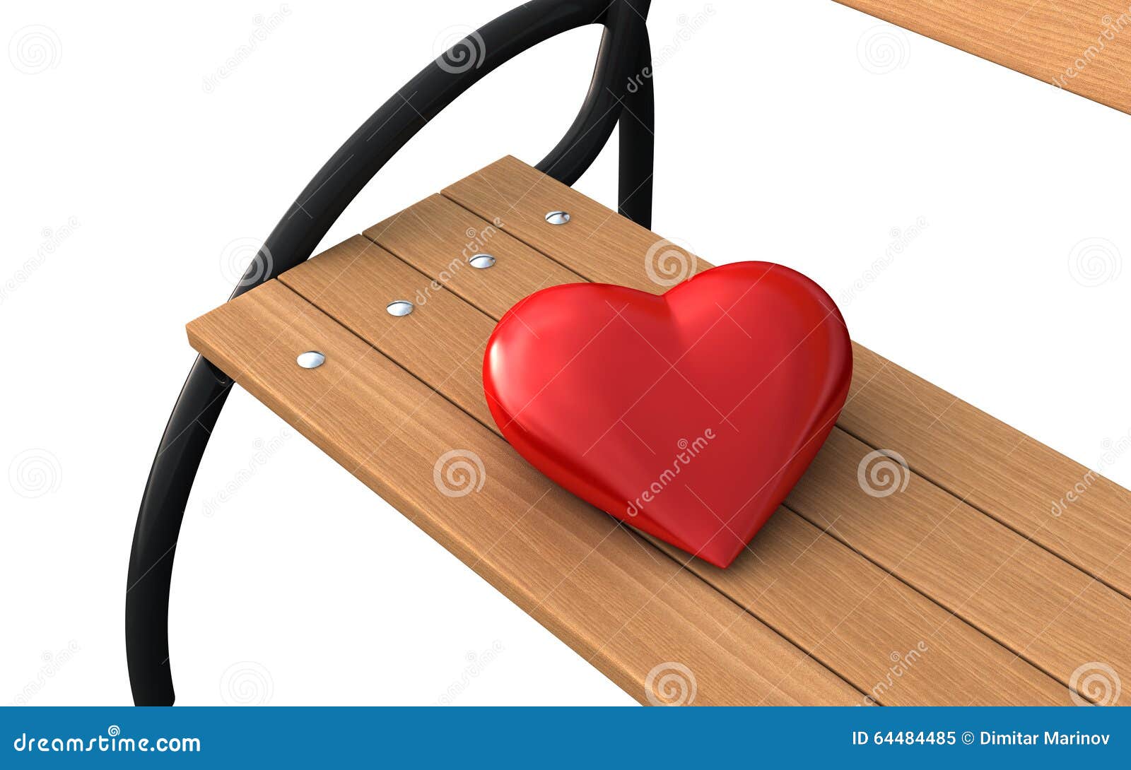 Bench and heart stock illustration. Illustration of seat - 64484485