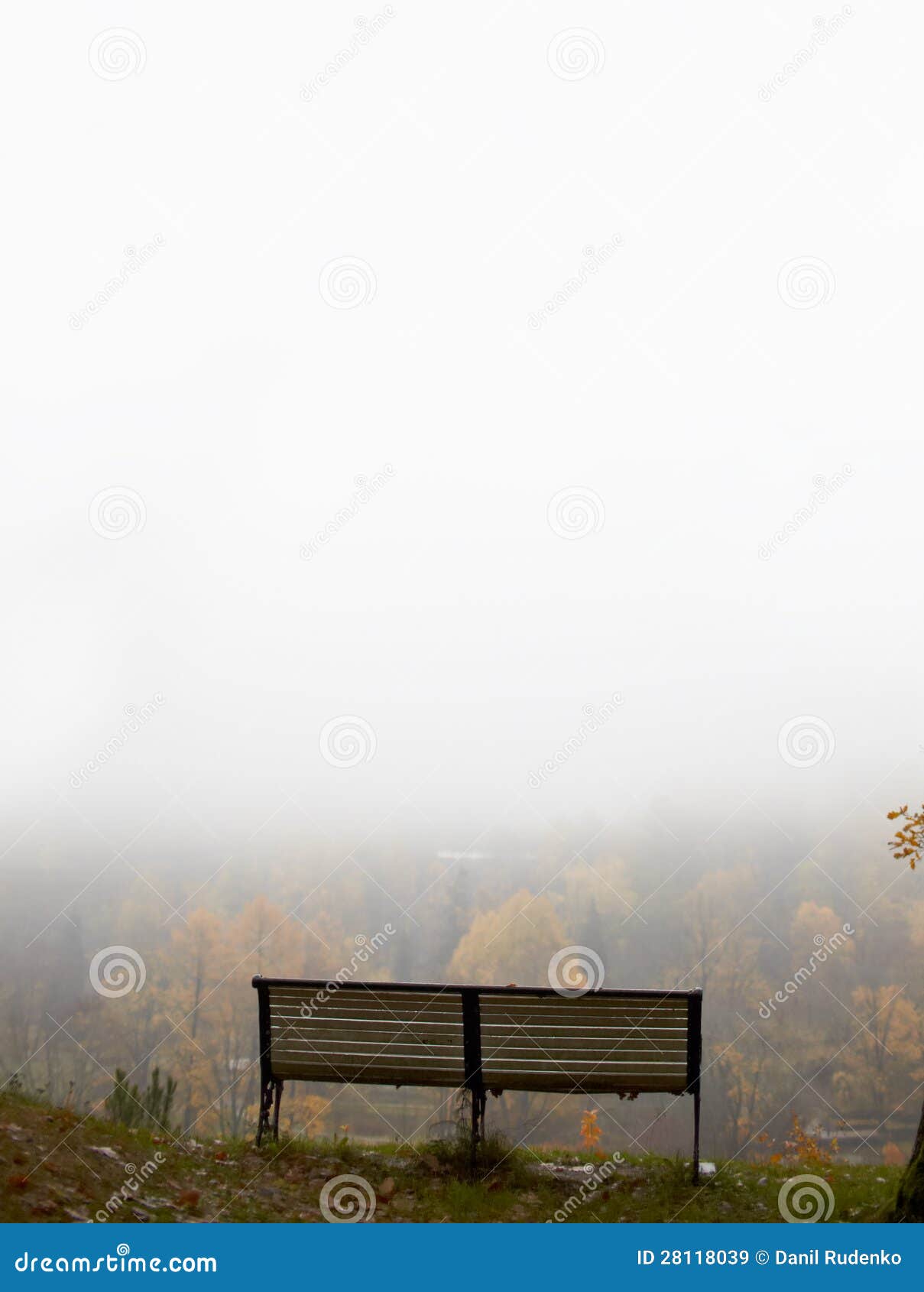 Bench at the hill. stock image. Image of estonia, field - 28118039