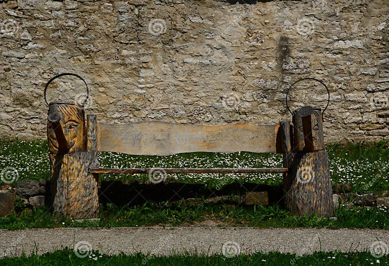 Bench in the Historical Castle and Park Kromsdorf, Thuringia Stock ...