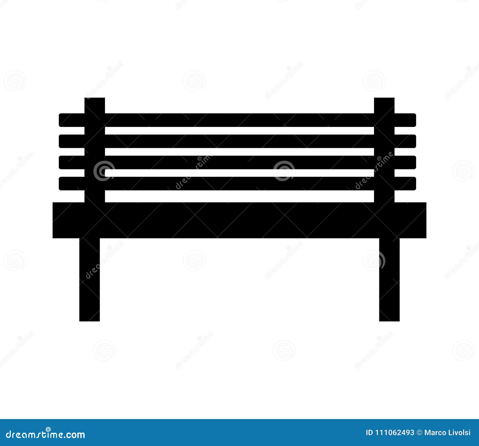 Bench icon stock illustration. Illustration of media - 111062493