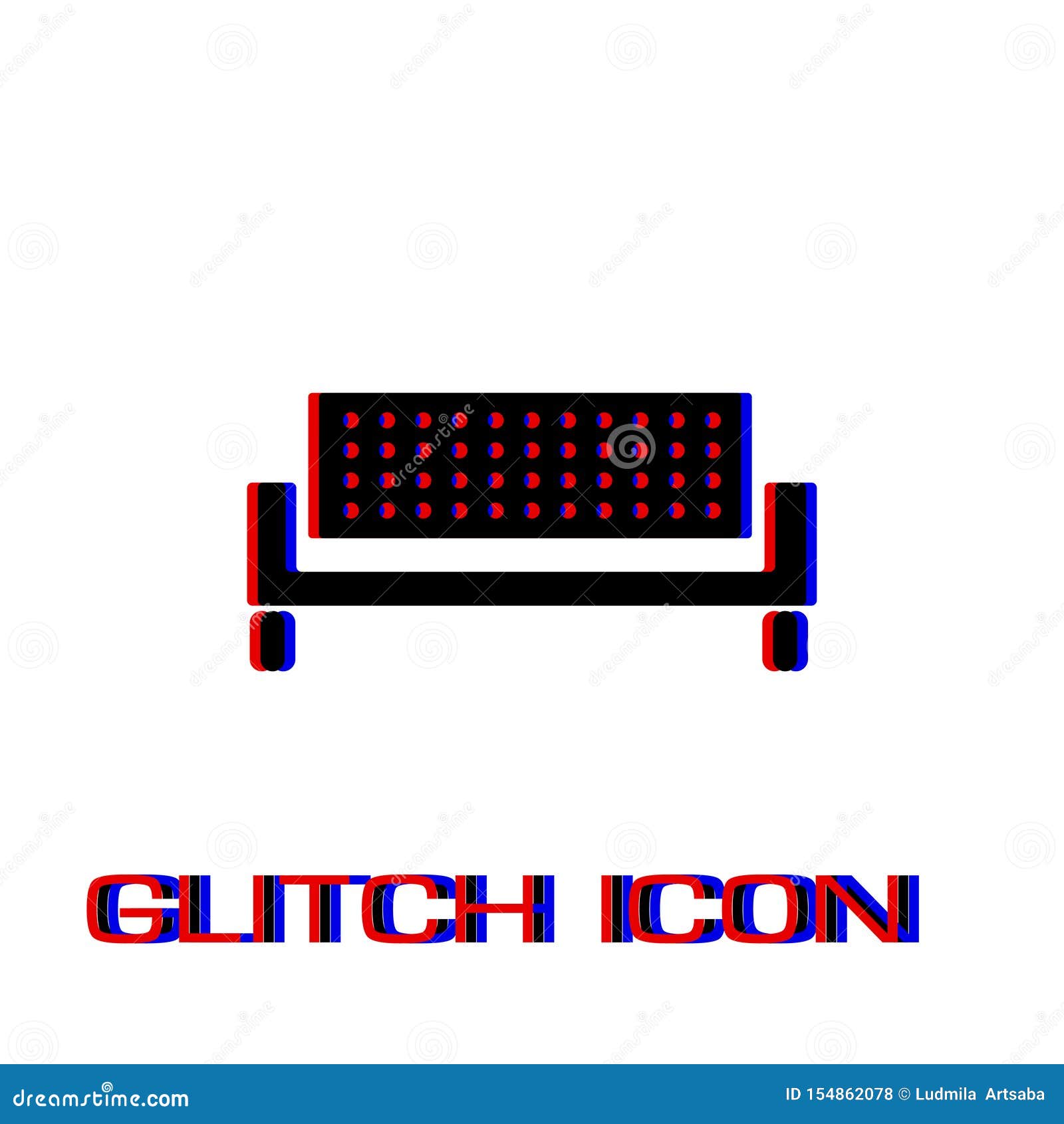 Bench icon flat stock vector. Illustration of color - 154862078