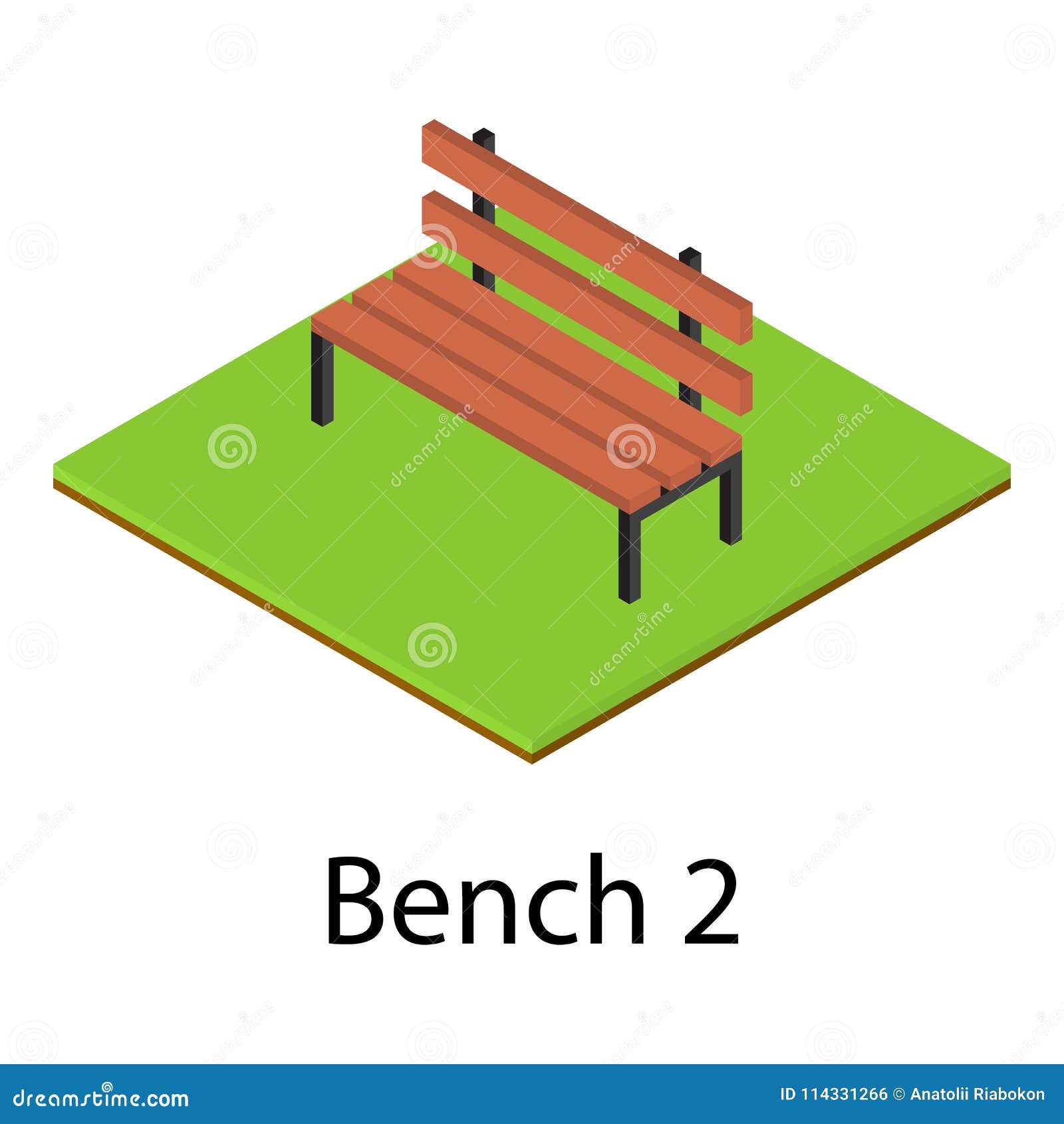 Bench Icon, Isometric Style Stock Vector - Illustration of bench, color: 114331266