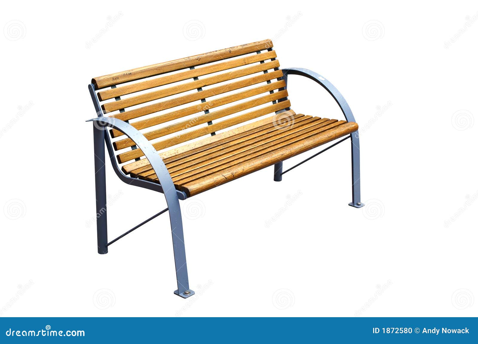 Bench isolated stock photo. Image of isolated, armrest - 1872580