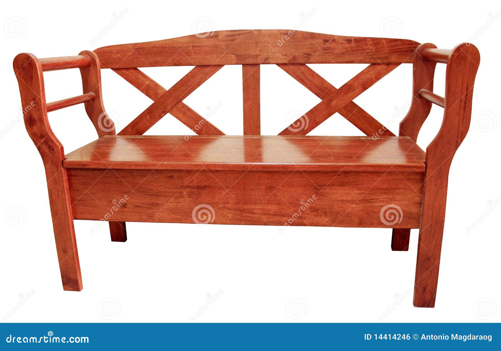 Bench isolated on white stock photo. Image of alone, background - 14414246