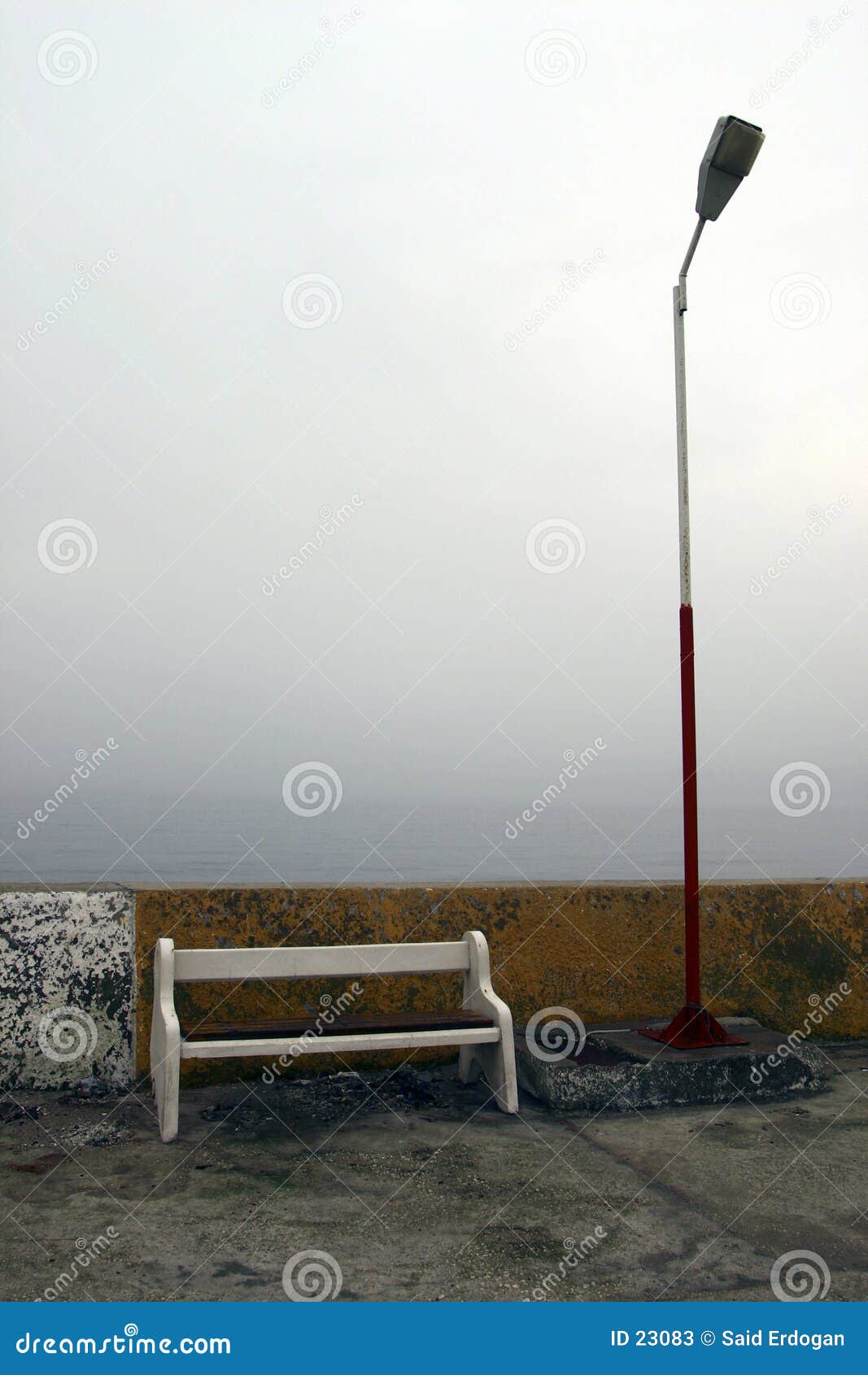 Bench and Lamp Pole stock image. Image of loneliness, bench - 23083