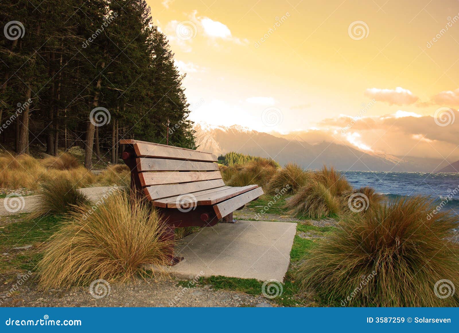 Bench on Landscape stock image. Image of sand, chair, yellow - 3587259
