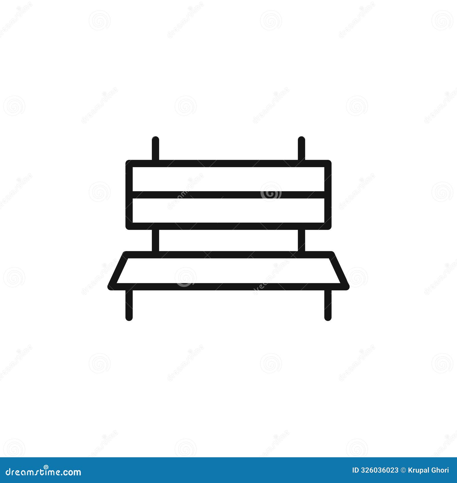 Bench Logo Sign Vector Outline Stock Illustration - Illustration of ...