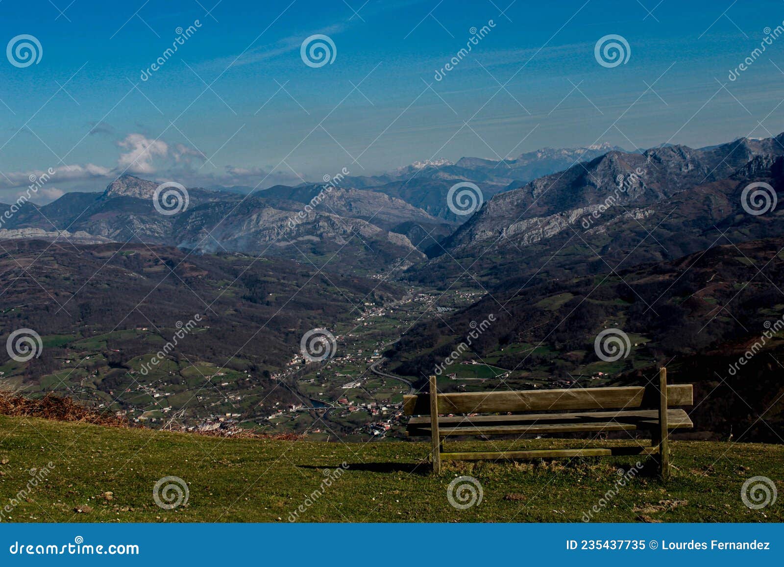 Bench in mountain stock image. Image of paradise, highland - 235437735