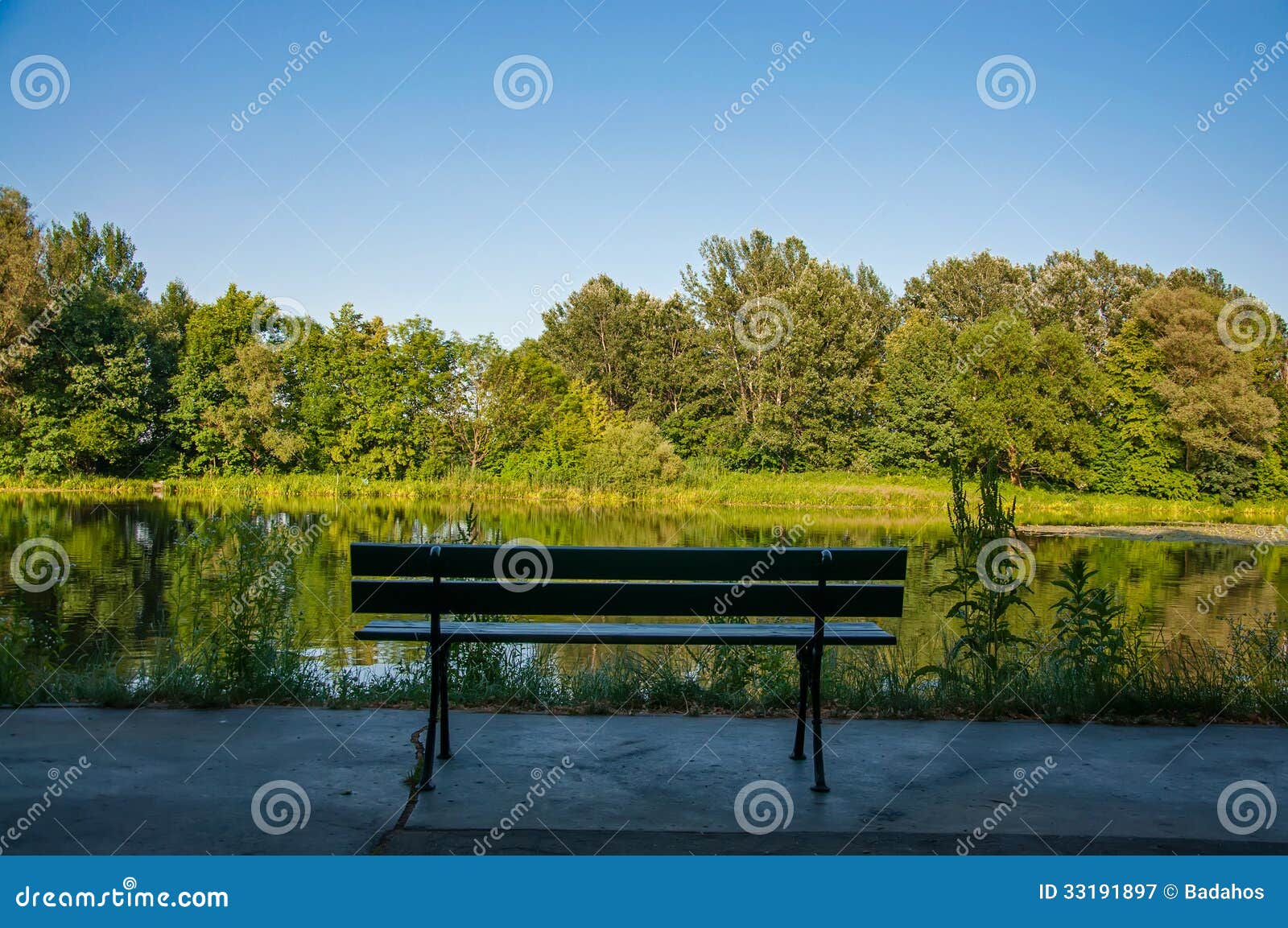 Bench stock image. Image of chair, foliage, sitting, river - 33191897