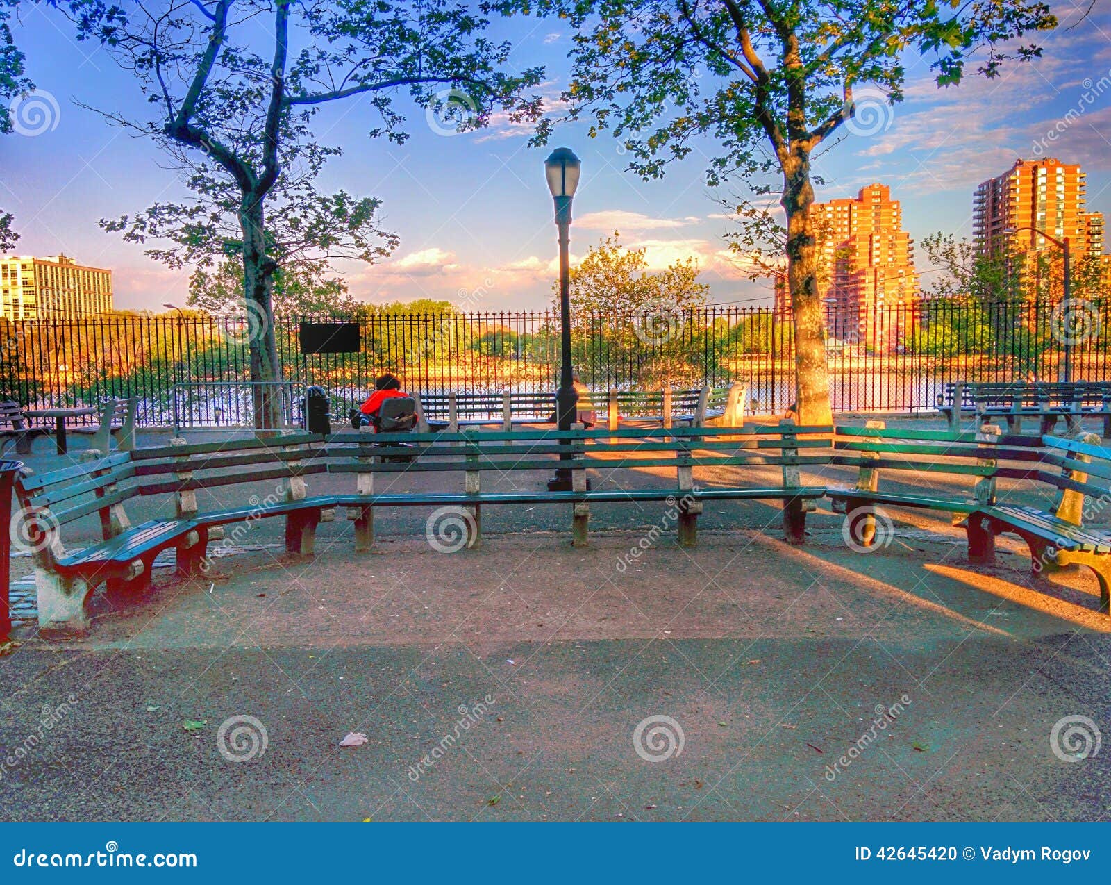 Bench in New York stock photo. Image of city, york, park - 42645420