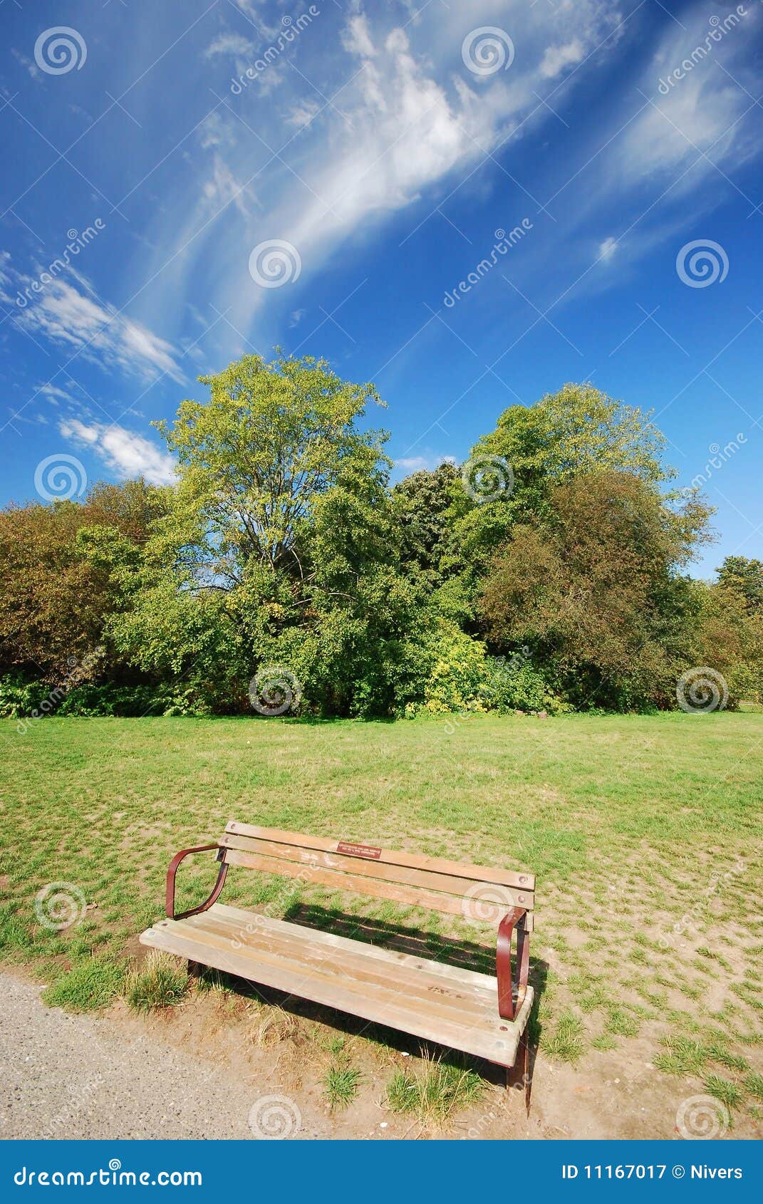 Bench in the park stock image. Image of hill, dialog - 11167017