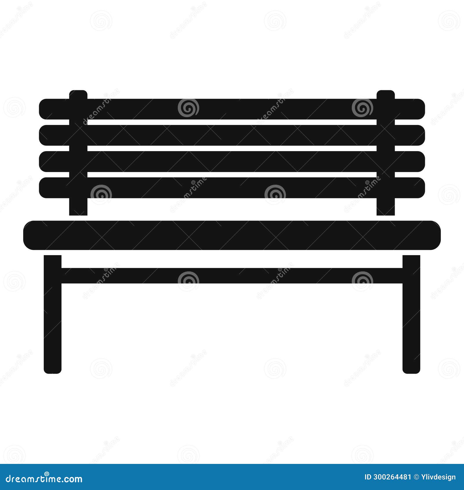 Bench Park Icon Simple Vector. Yard Plan Garden Stock Vector ...