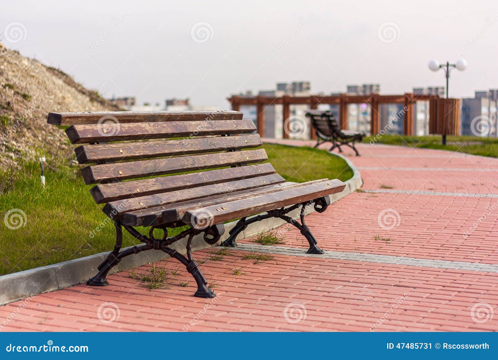 Bench in a park stock image. Image of garden, chair, outdoors - 47485731