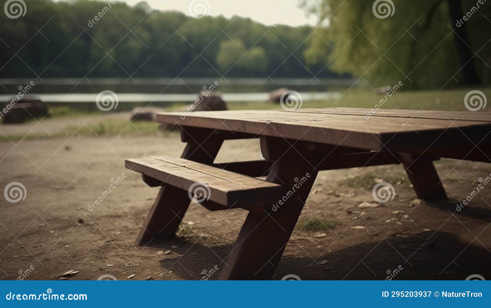 Table in the Park Bench in the Park Amazing Illustration. Stock ...