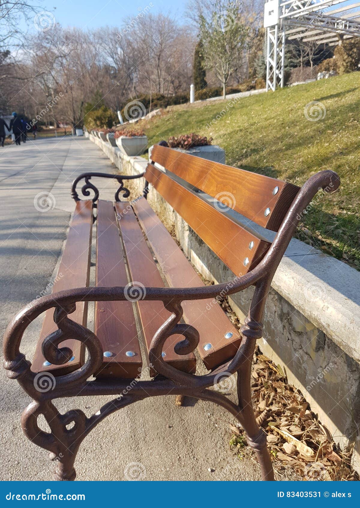 Bench in the park stock image. Image of bench, walking - 83403531