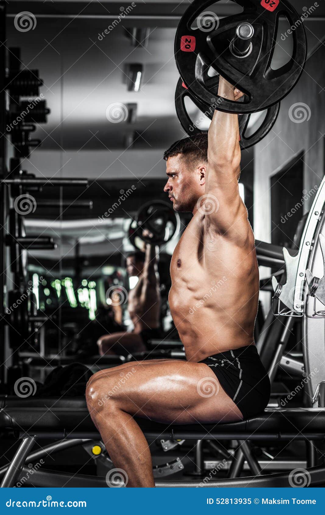 Bench press stock image. Image of body, athlete, healthy - 52813935
