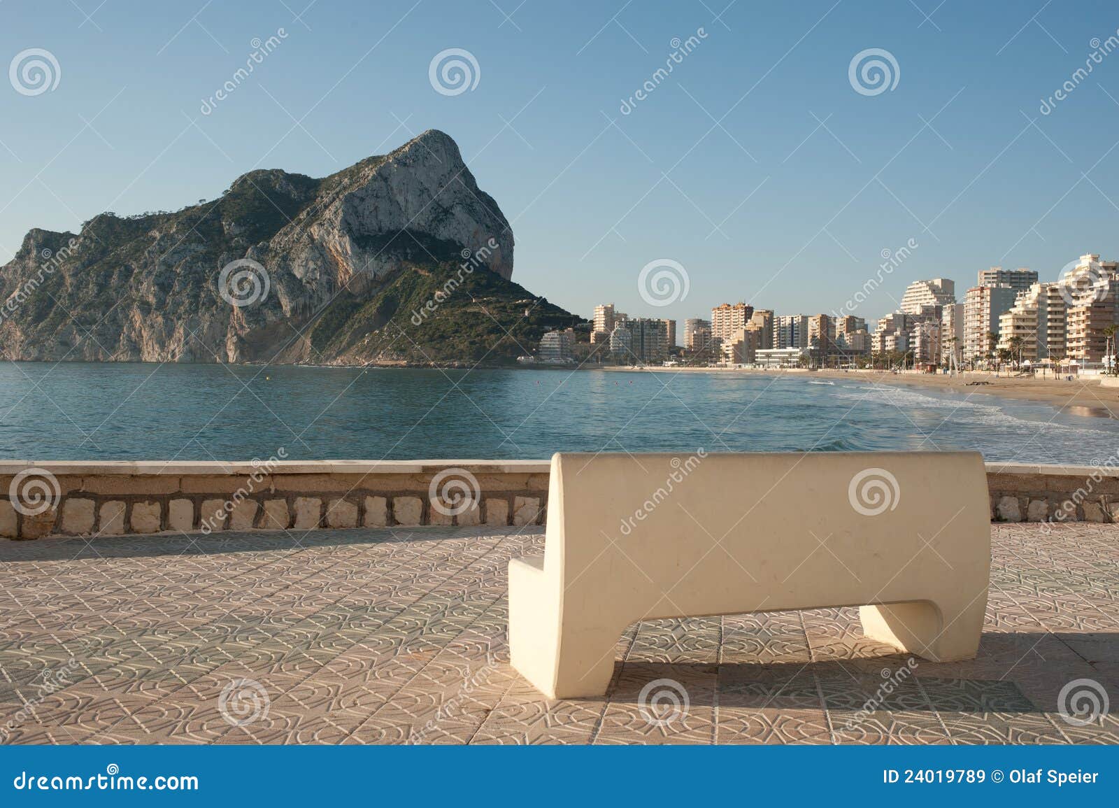 Bench on promenade stock image. Image of scenic, promenade - 24019789