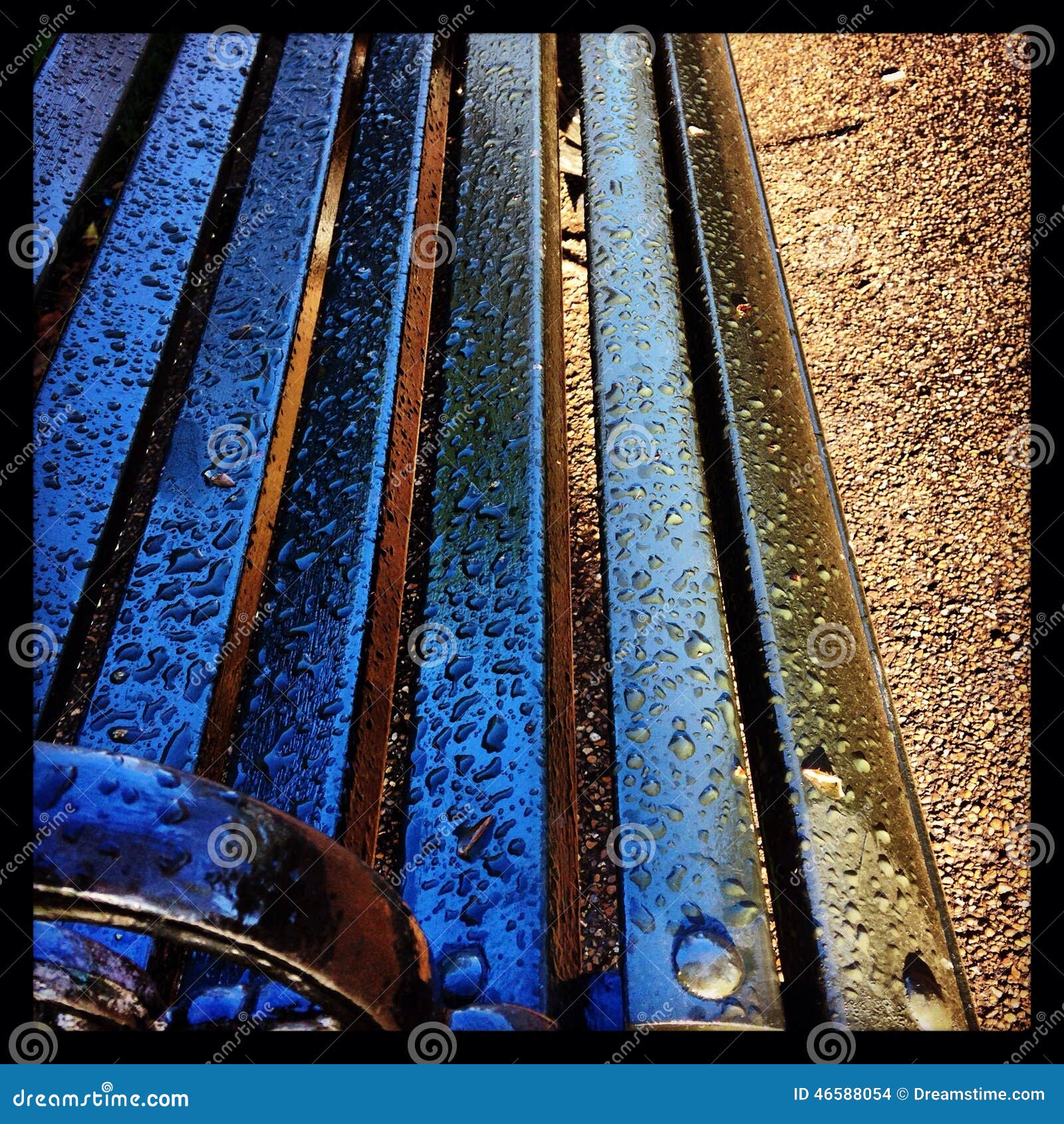 Bench stock photo. Image of park, rainy, night, water - 46588054