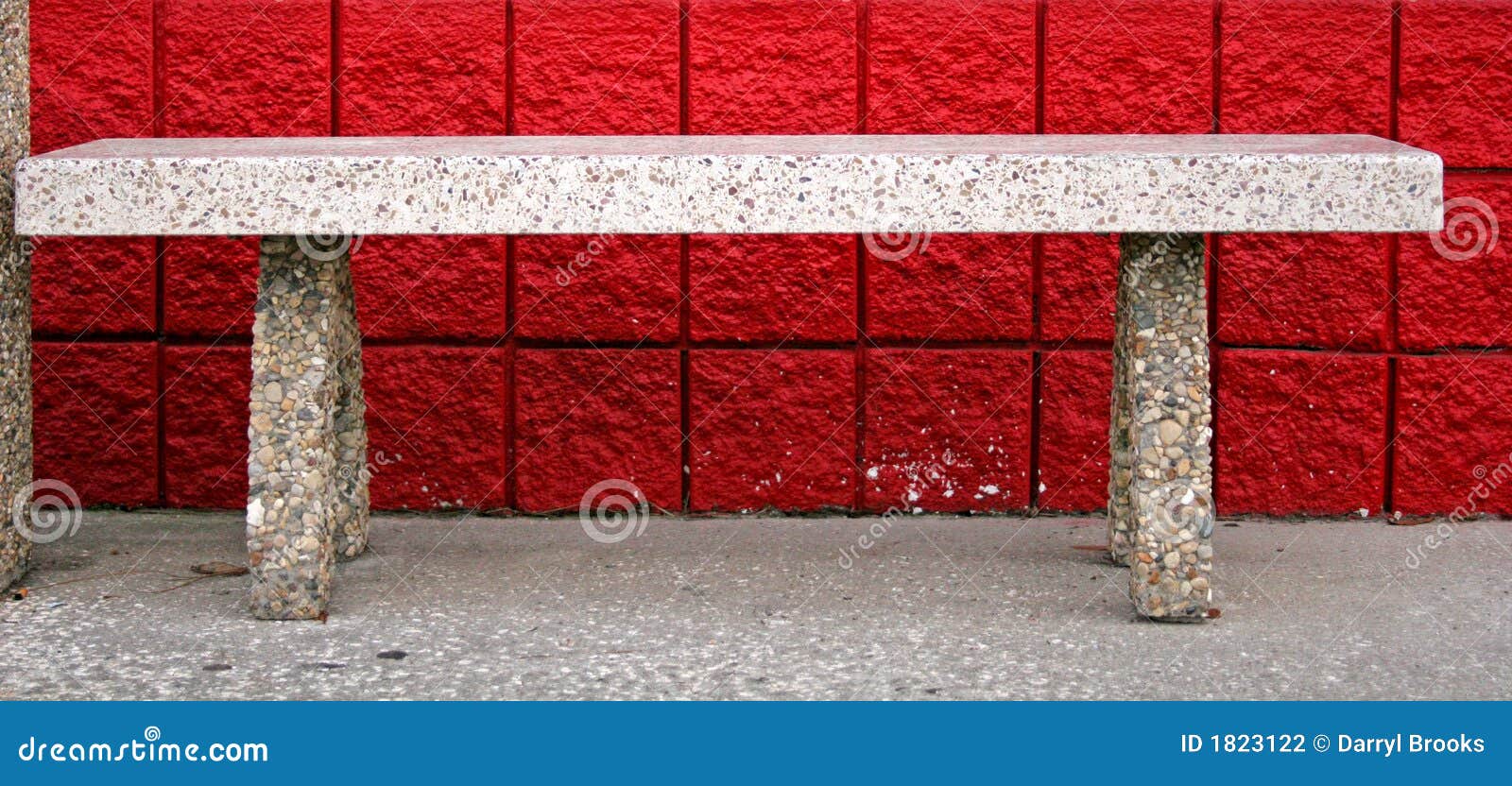 Bench and Red Brick stock photo. Image of tree, grass - 1823122