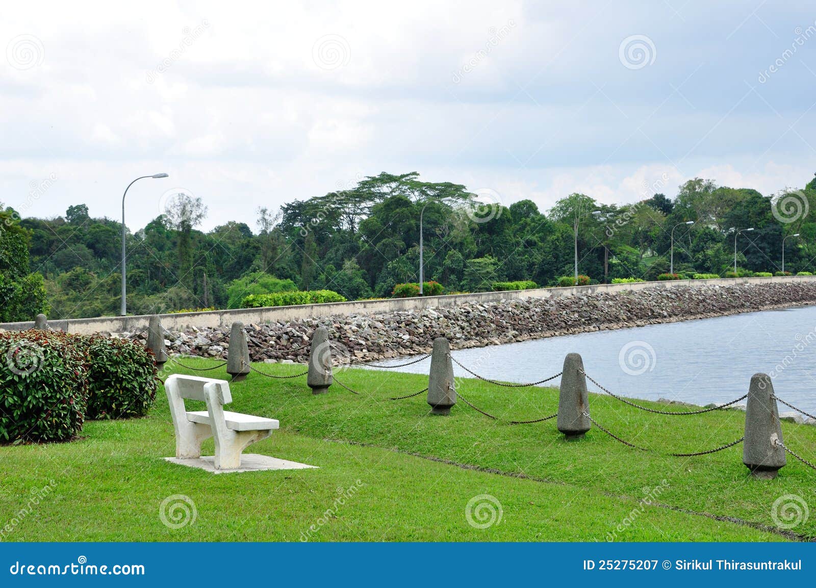 Bench and scenic park stock image. Image of fresh, park - 25275207