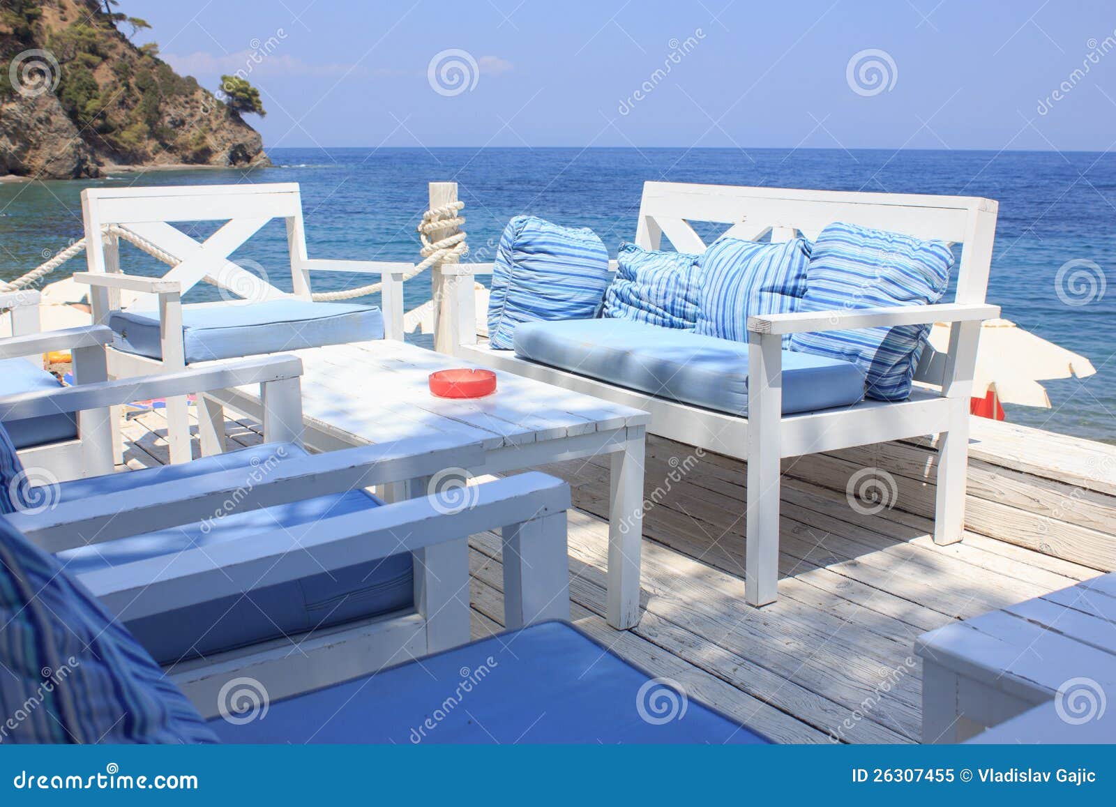 Bench by the sea stock image. Image of recreation, holiday - 26307455