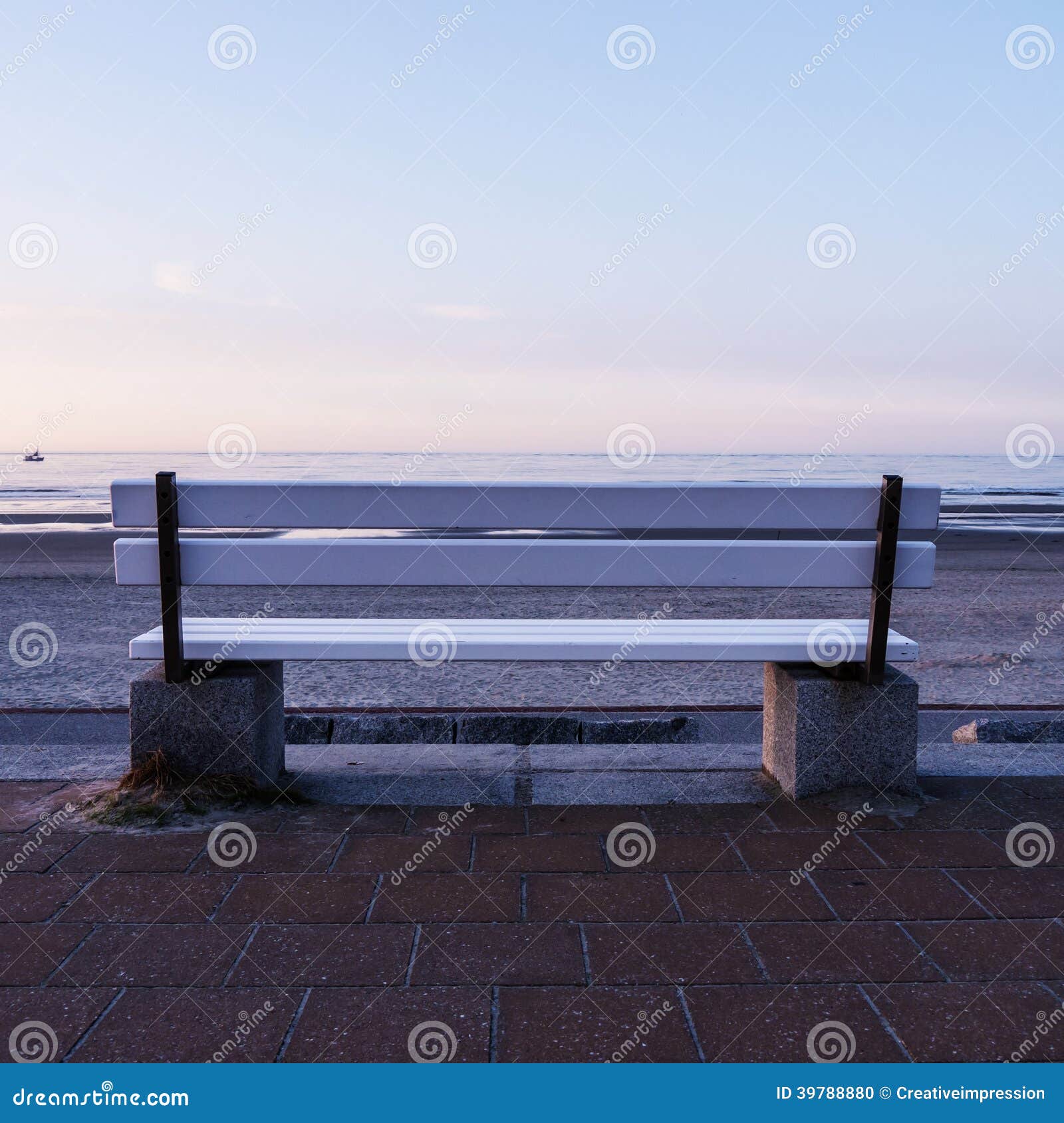 Bench and the sea stock photo. Image of relaxation, calm - 39788880