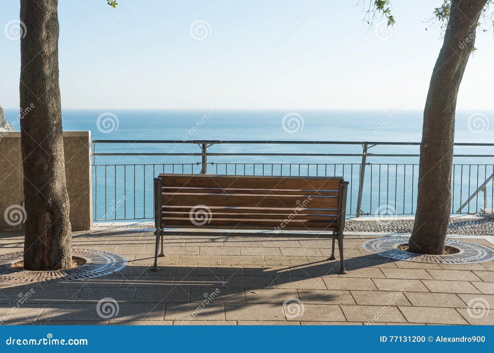 Bench at the seaside stock photo. Image of paradise, rest - 77131200