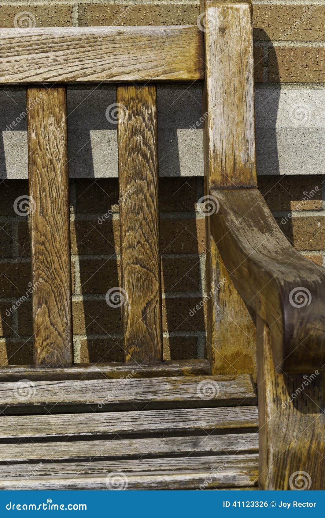 Bench Section stock photo. Image of outside, aged, faded - 41123326