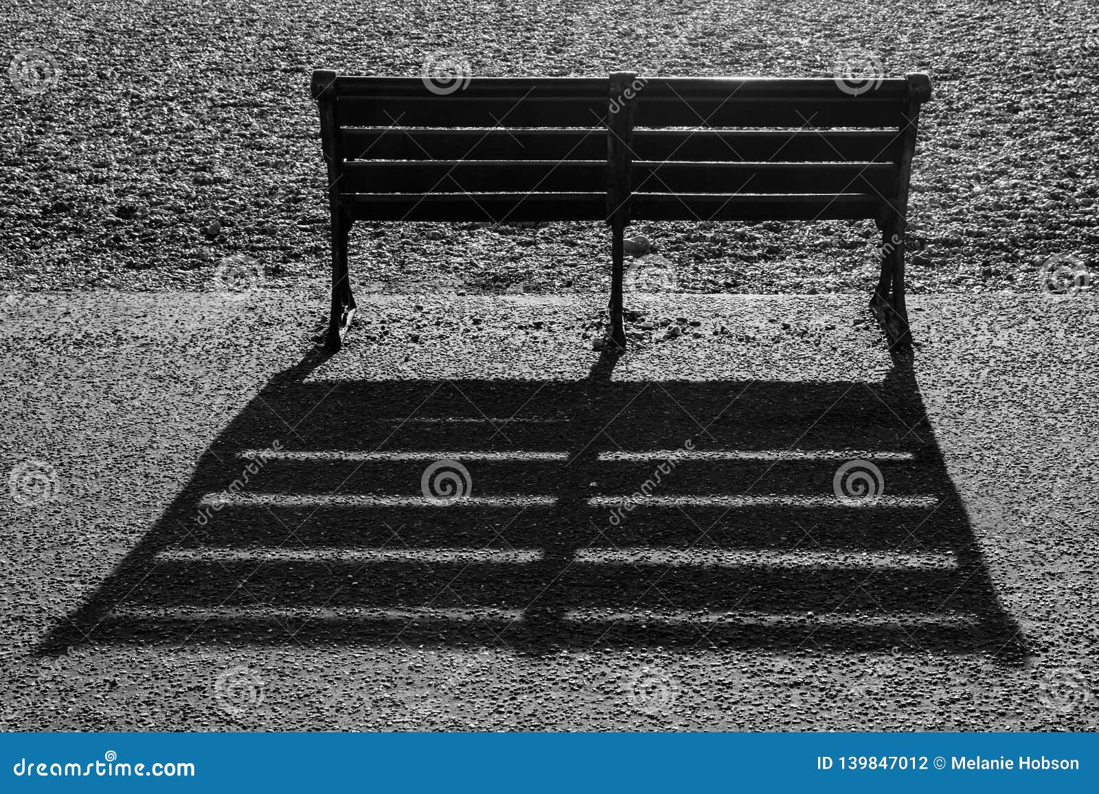 A Bench and Shadow stock photo. Image of coastal, nature - 139847012