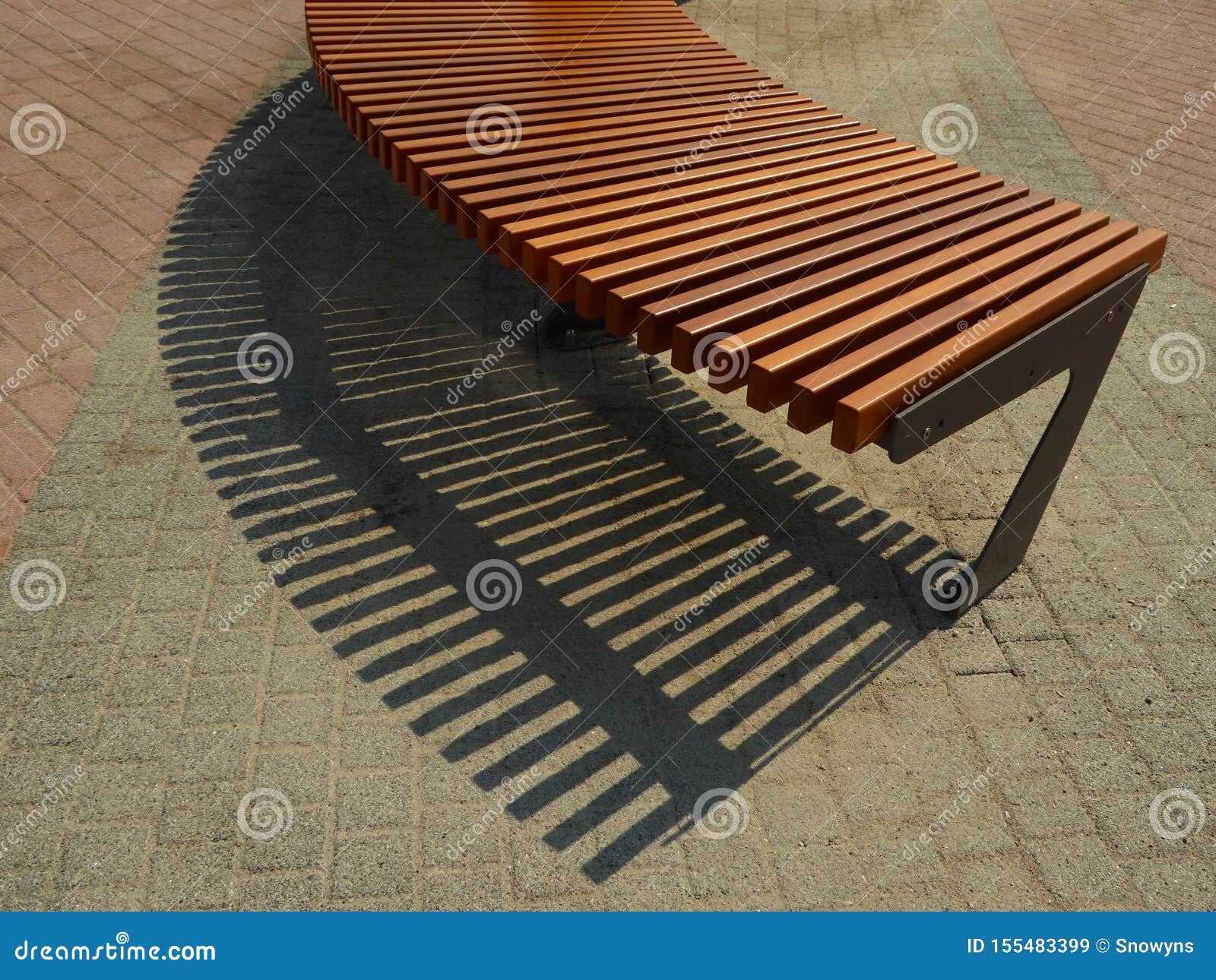 Bench And Shadow On The Street Royalty-Free Stock Photography ...